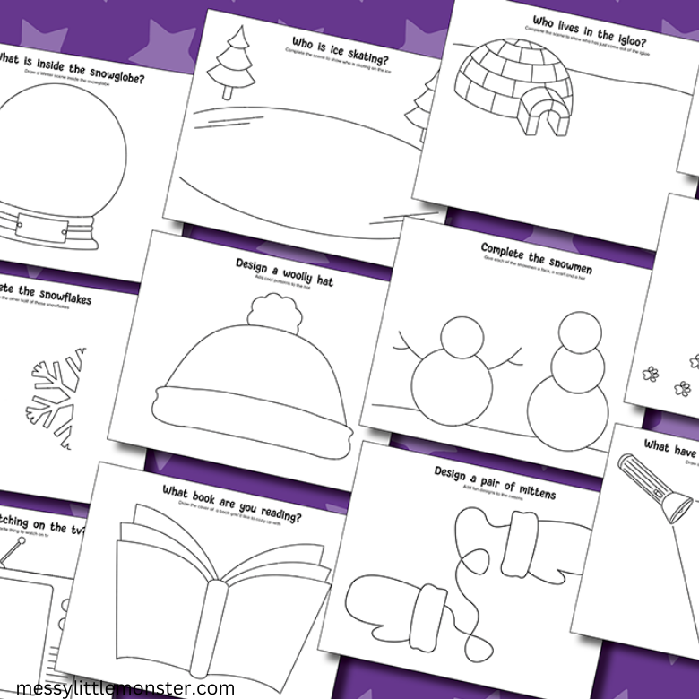 Winter Drawing Ideas For Kids