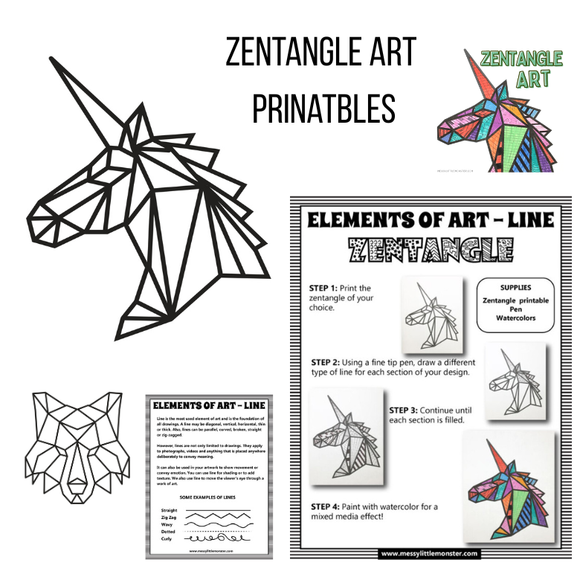 Zentangle for Kids – Messy Little Monster Shop