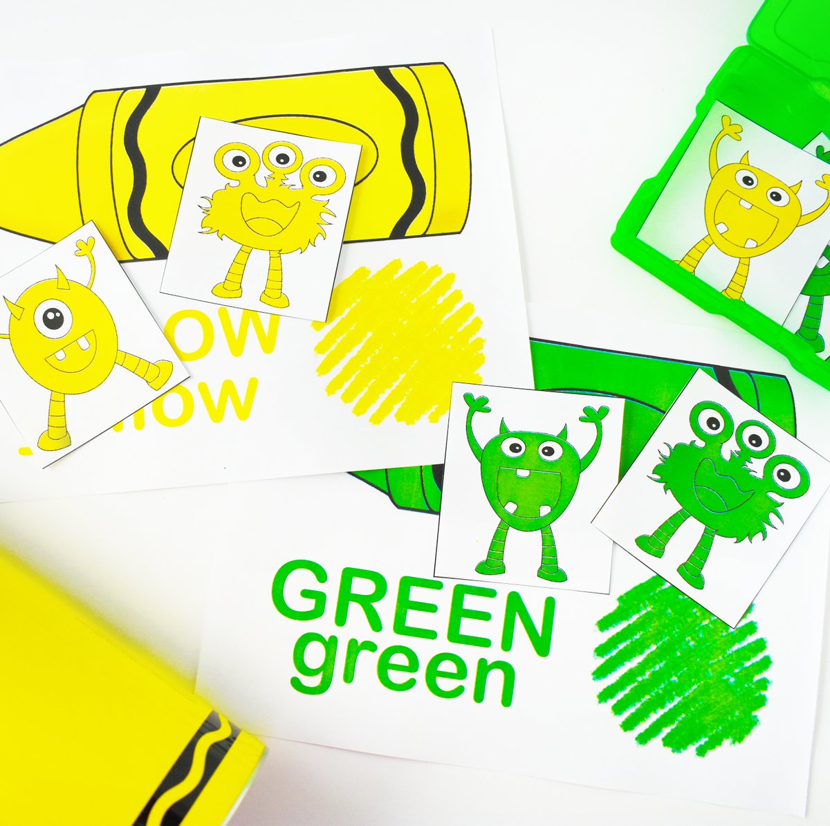 Monster Color Sorting Activity – Messy Little Monster Shop