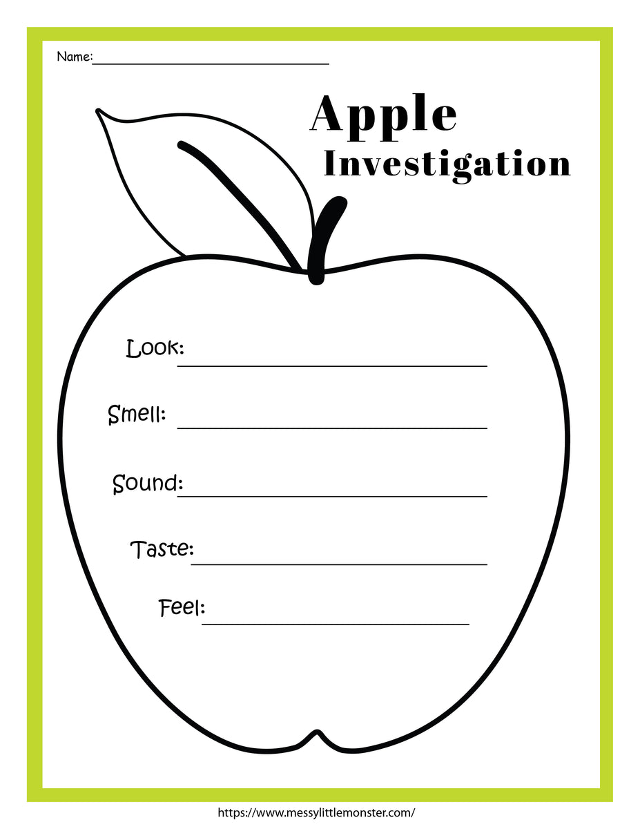 Apple Activity Printables – Messy Little Monster Shop