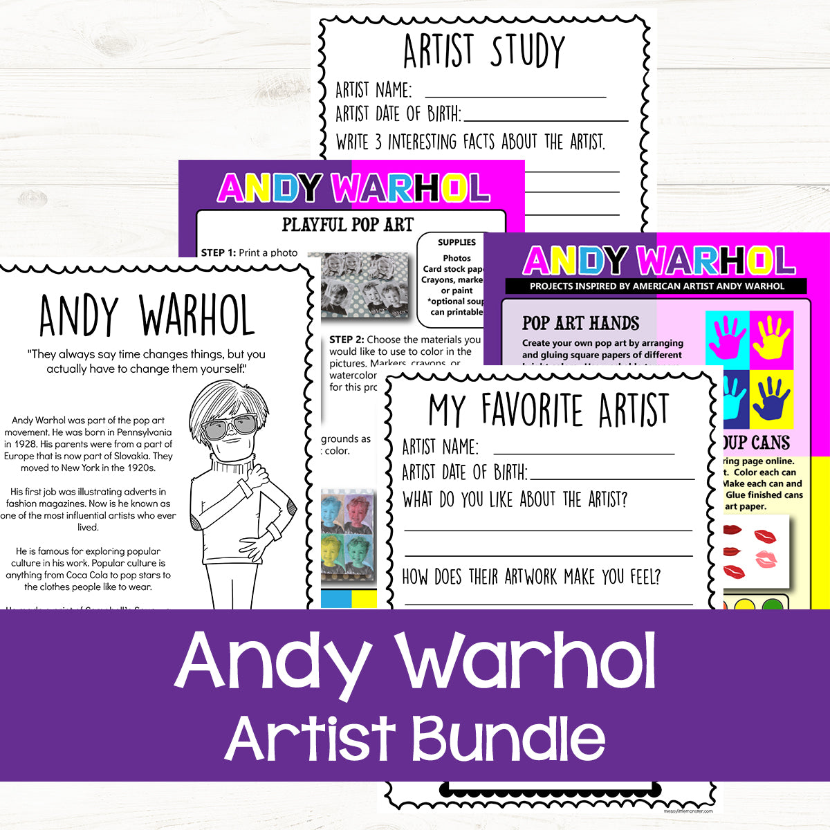 Andy Warhol for Kids - Famous Artist Bundle – Messy Little Monster Shop