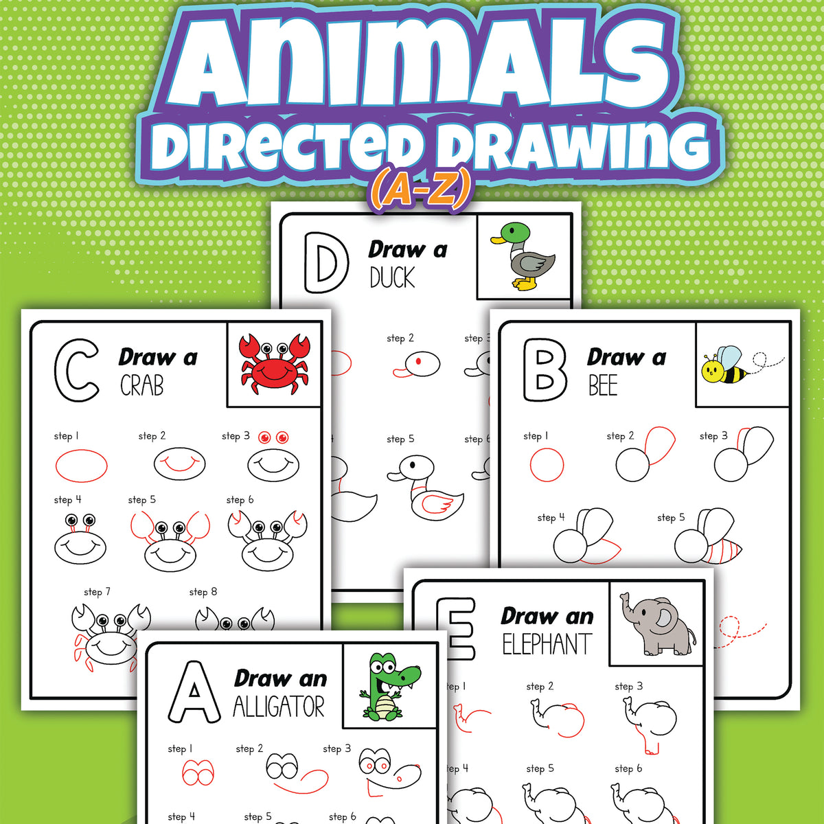 Animal Directed Drawing – Messy Little Monster Shop