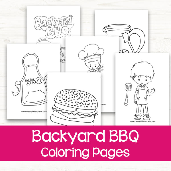 bbq coloring pages printable