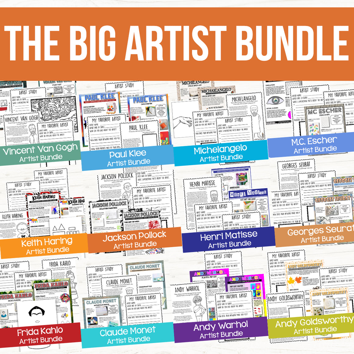 The Complete Artist Bundle - 20 Famous Artists for Kids - art projects ...