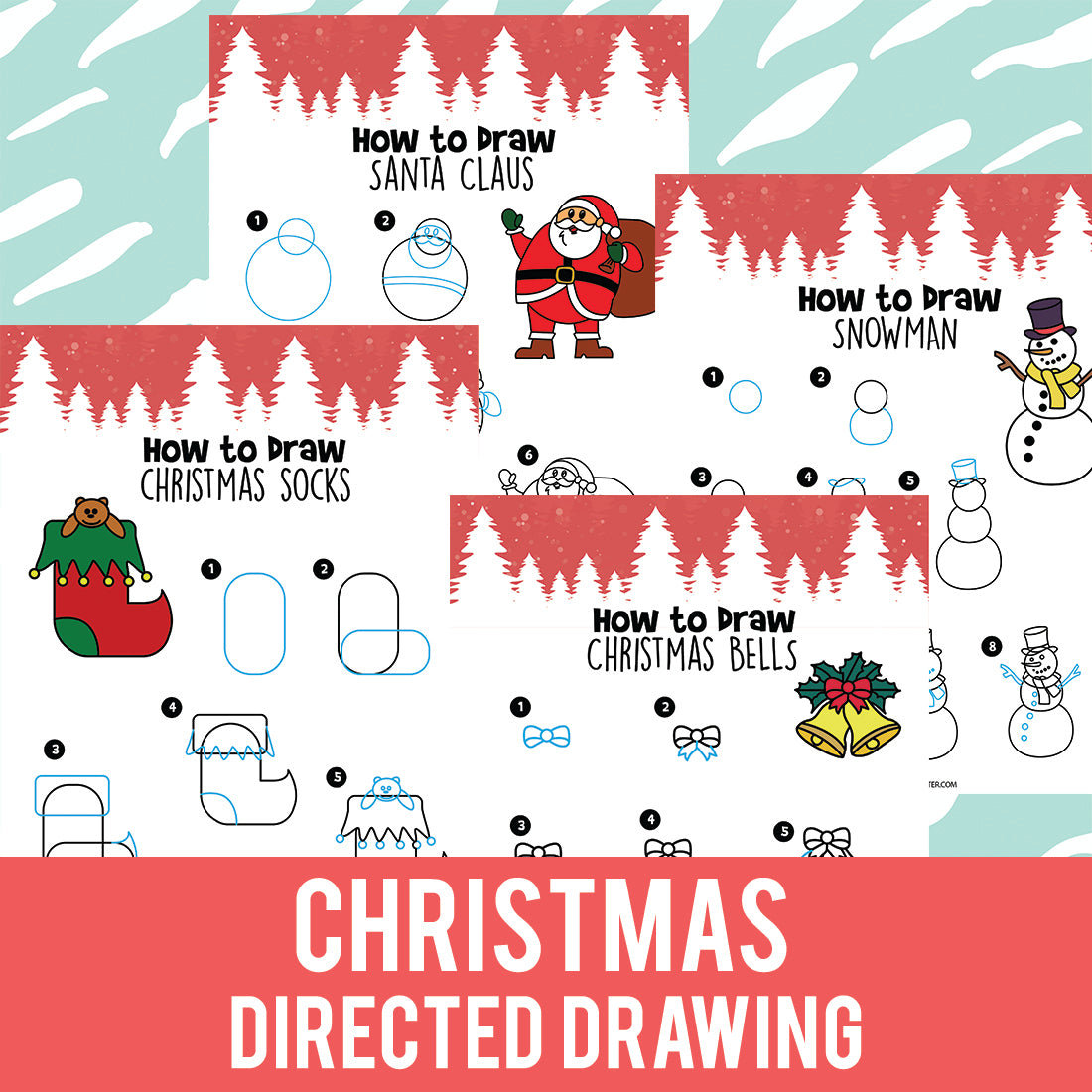 How to Draw Christmas Characters – Messy Little Monster Shop