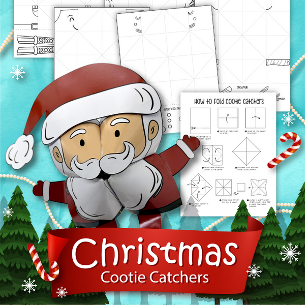 Christmas Cootie Catcher Printable Craft – Messy Little Monster Shop