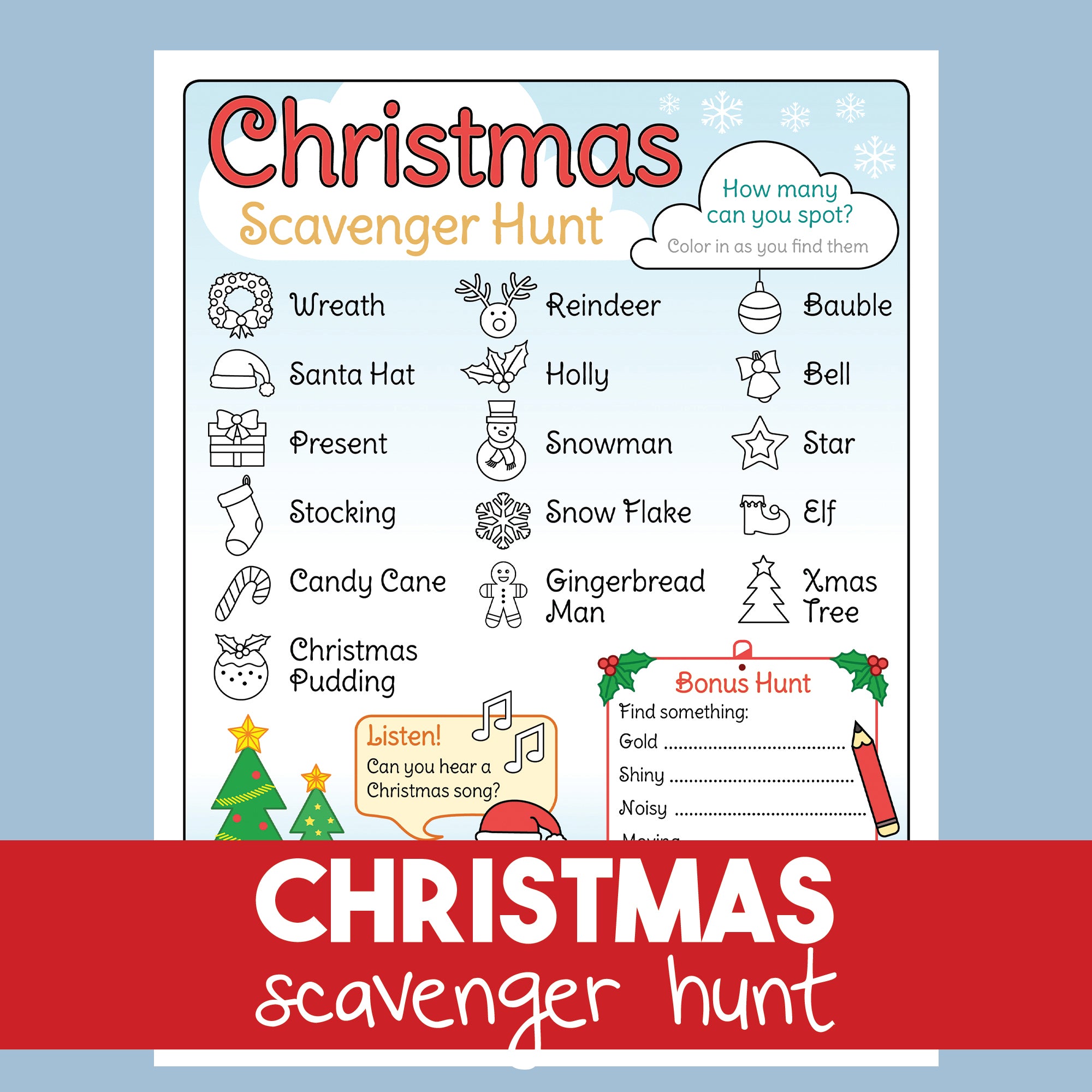Christmas Scavenger Hunt – Messy Little Monster Shop