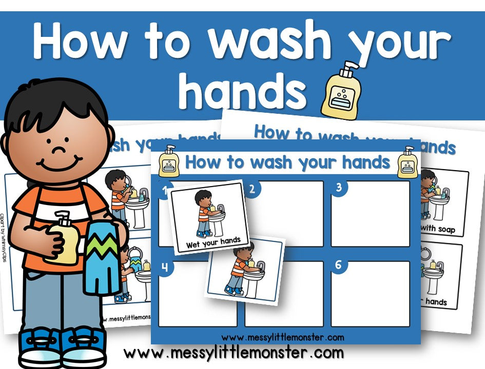 How to Wash Your Hands Sequencing – Messy Little Monster Shop