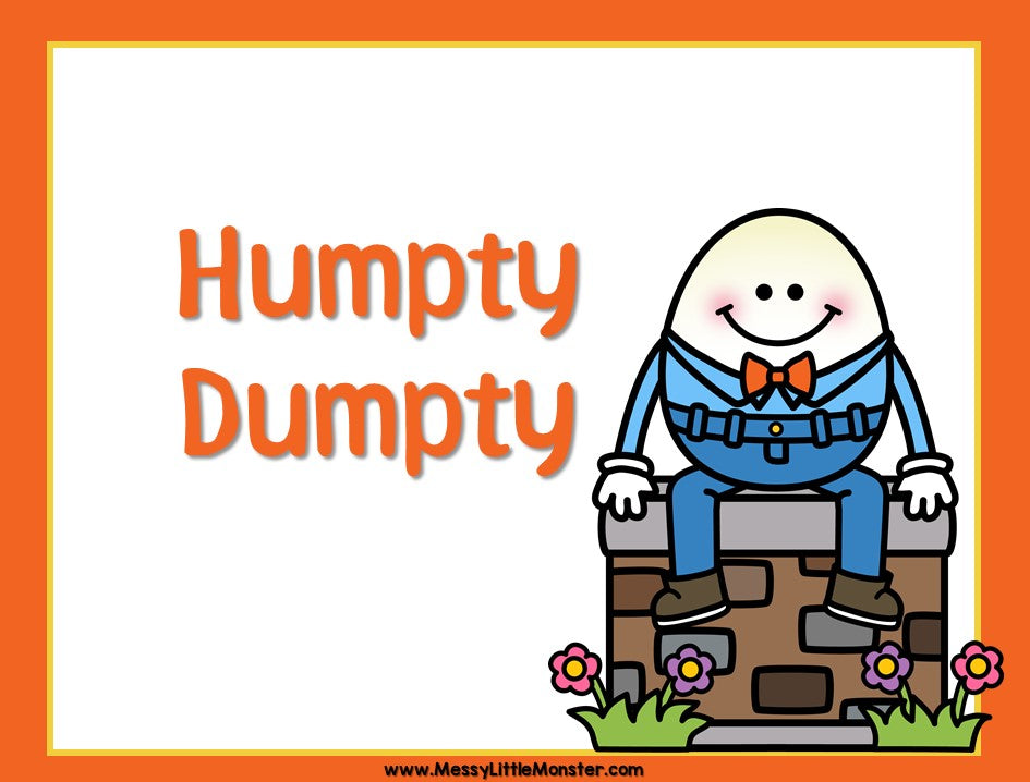 Humpty Dumpty - Nursery Rhyme Sequencing Activity – Messy Little ...