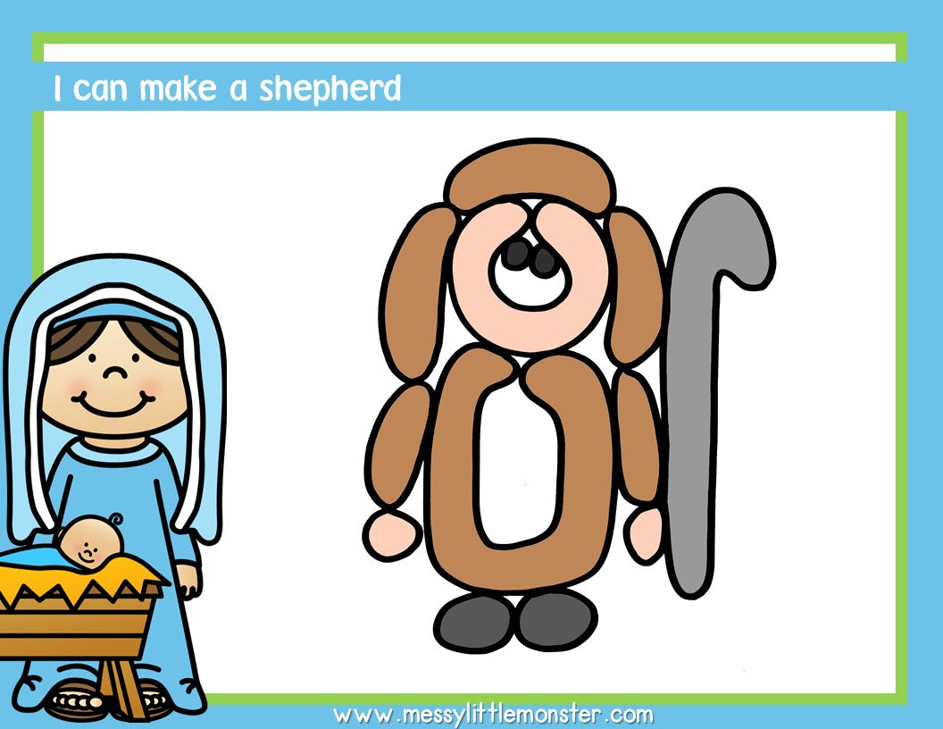 Nativity Playdough Mats – Messy Little Monster Shop