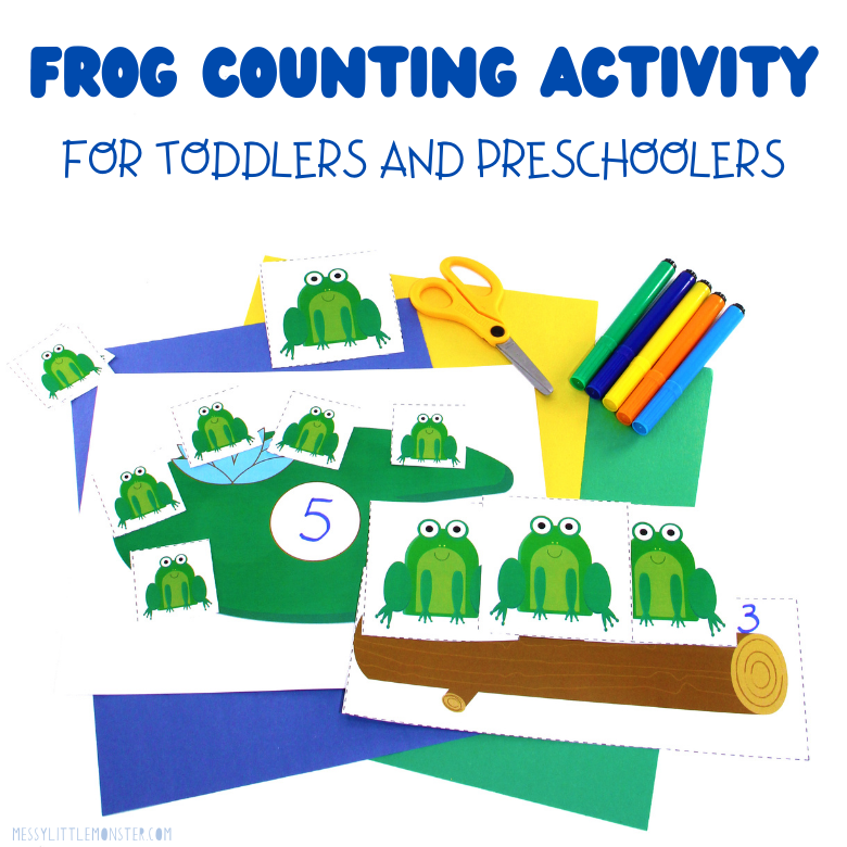 Printable Frogs on Lily Pads Counting Game – Messy Little Monster Shop