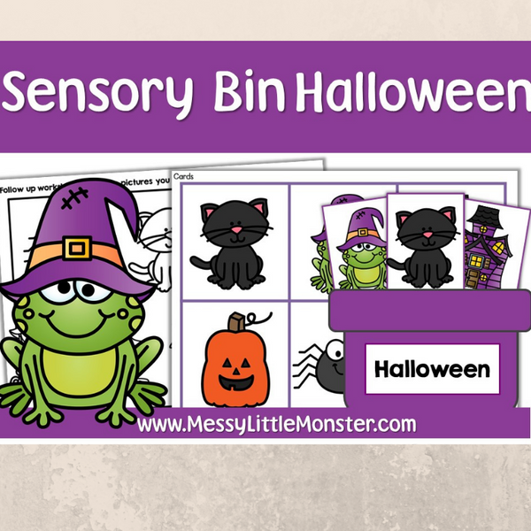 Halloween Sensory Bin Printables – Messy Little Monster Shop