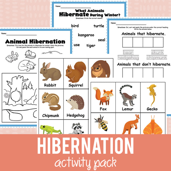 Animals That Hibernate Worksheet