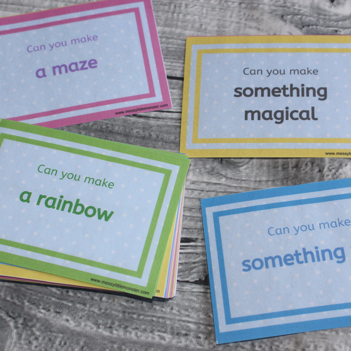 Art Challenge Cards – Messy Little Monster Shop