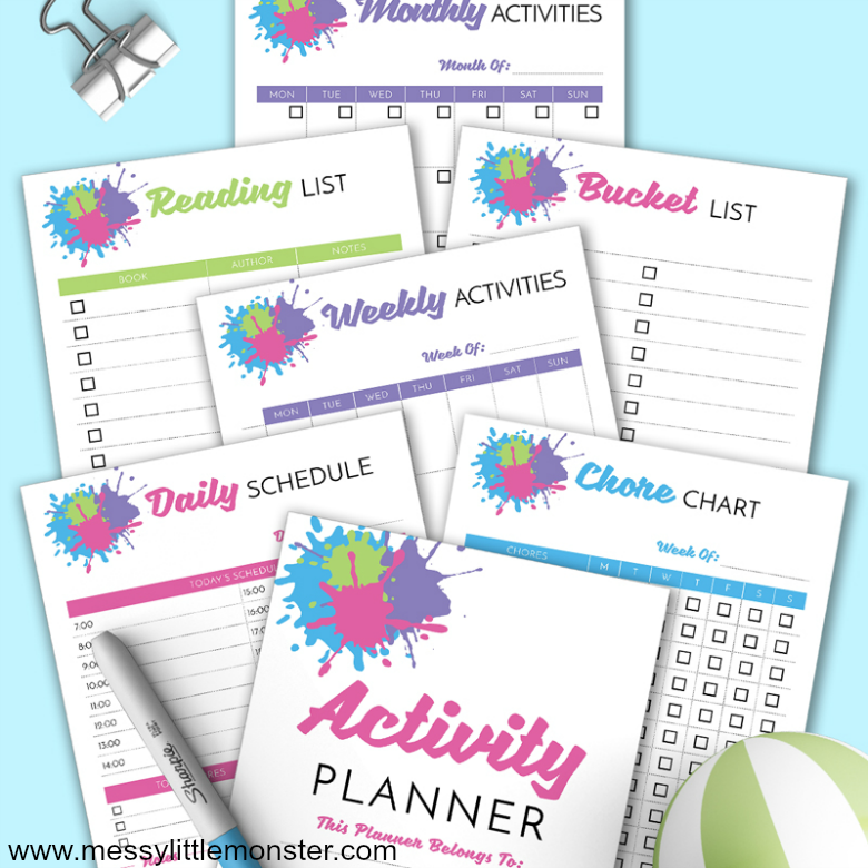 Kid's Activity Planner – Messy Little Monster Shop