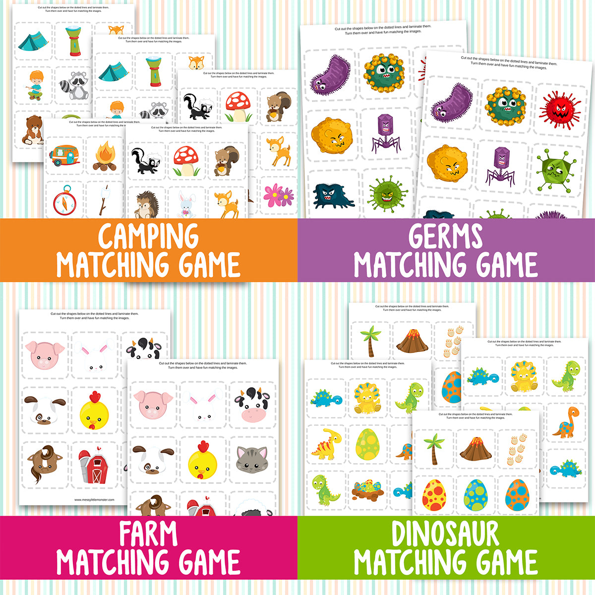 Matching Games – Messy Little Monster Shop