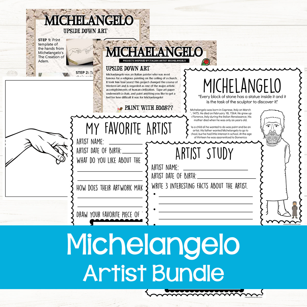 Michelangelo for Kids - Famous Artist Bundle – Messy Little Monster Shop