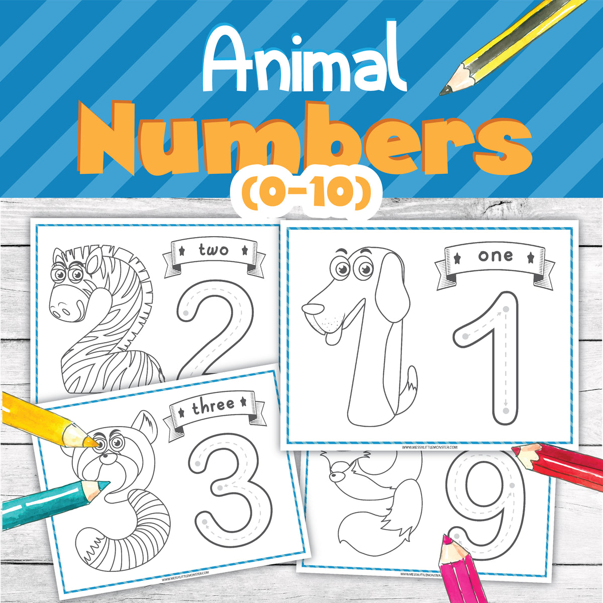 Animal Numbers 0-10 – Messy Little Monster Shop