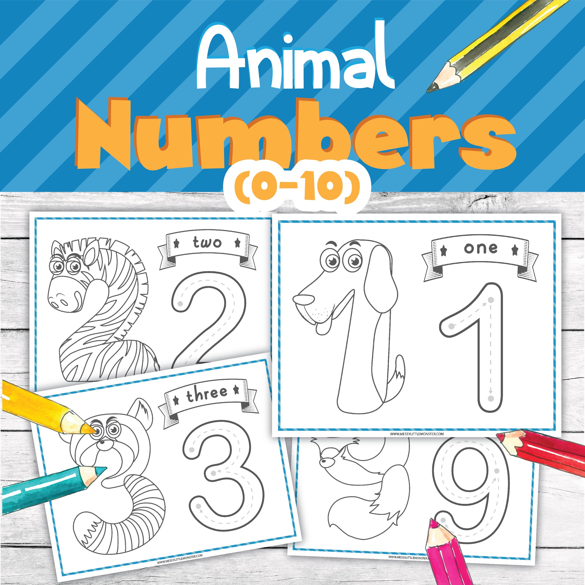 Animal Numbers 0-10 – Messy Little Monster Shop