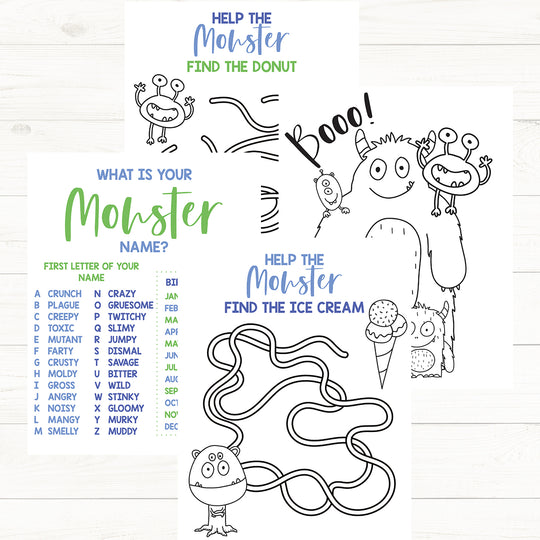 Monster Activity Pack – Messy Little Monster Shop
