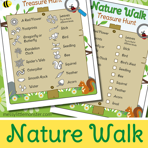 Nature Walk Scavenger Hunt – Messy Little Monster Shop