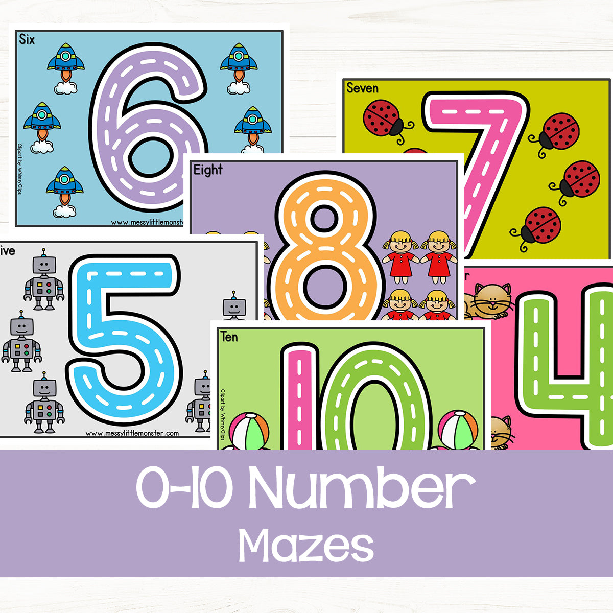 Number Mazes – Messy Little Monster Shop