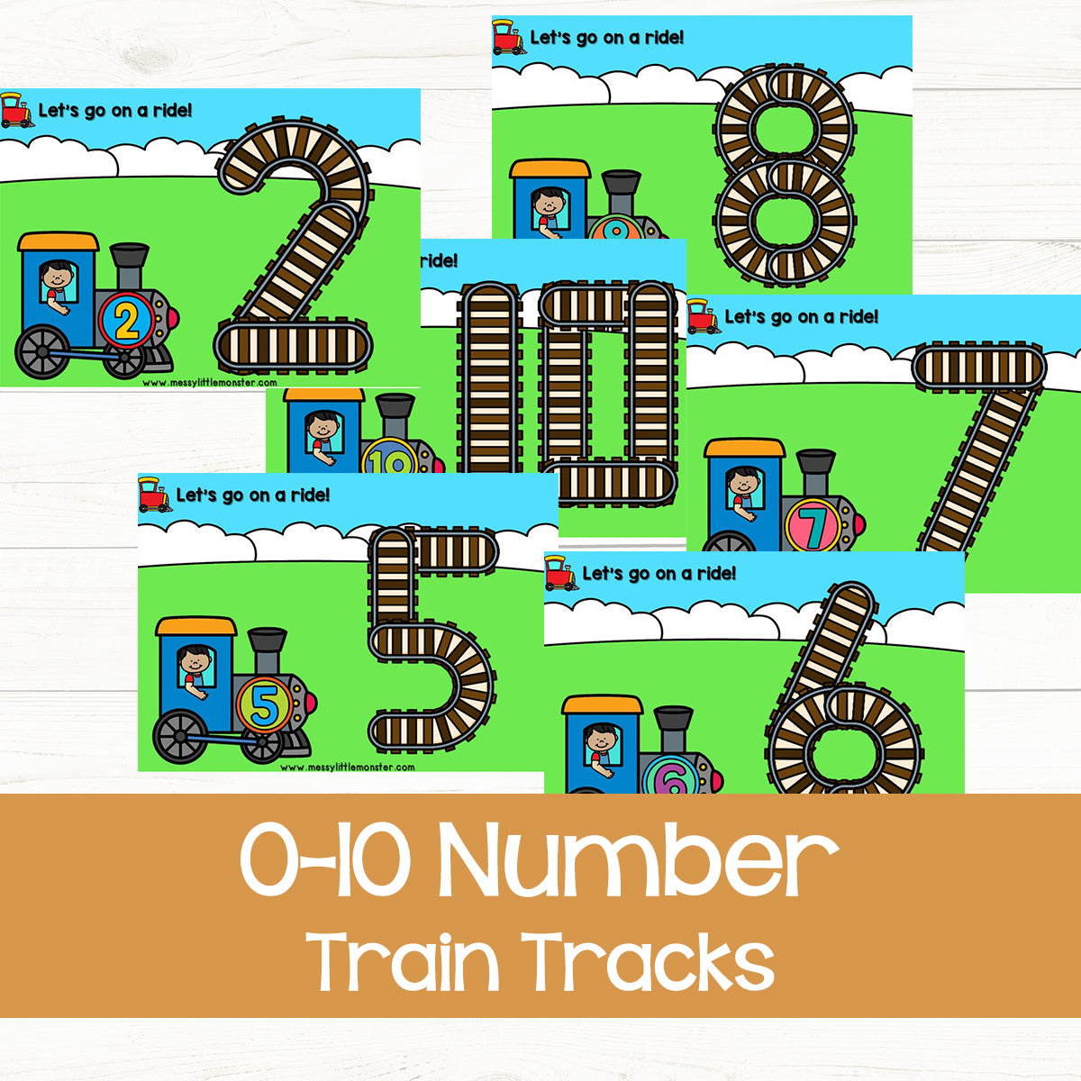 Number Train Tracks – Messy Little Monster Shop