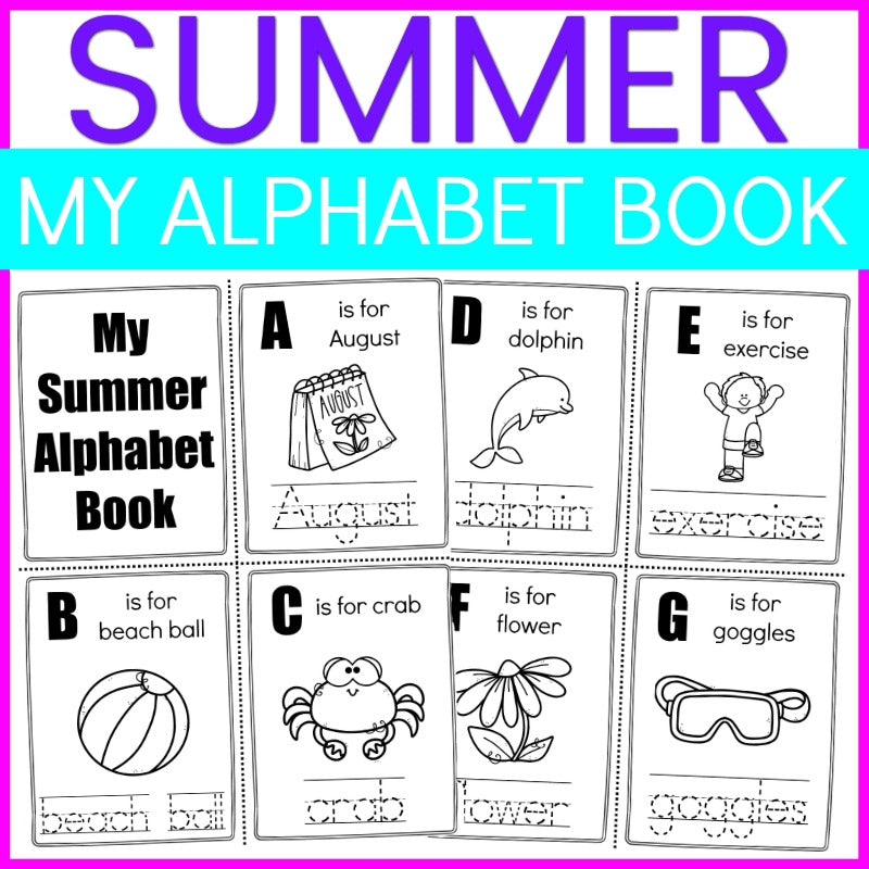 Summer Alphabet Tracing Book – Messy Little Monster Shop