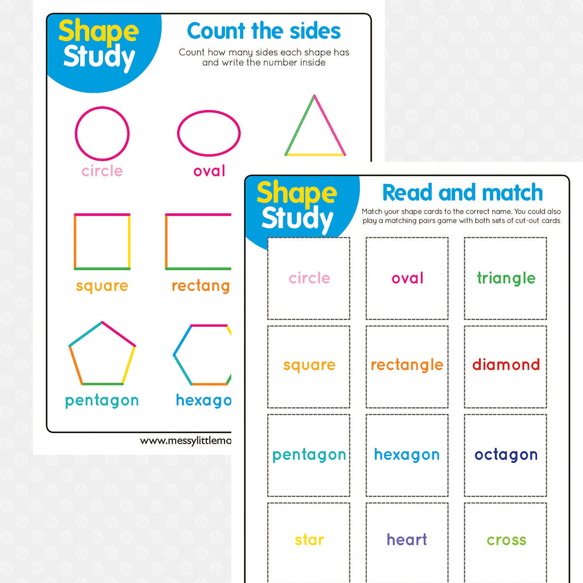 Shape Study Guide Printable Pack – Messy Little Monster Shop