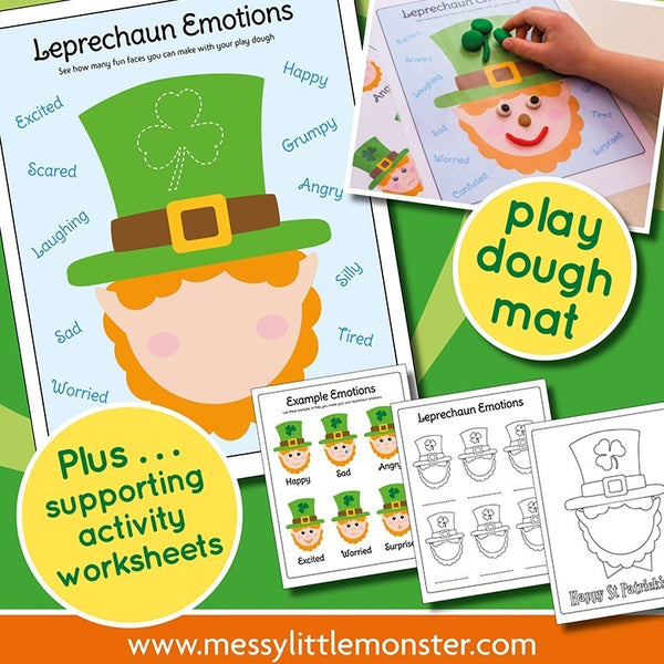 Leprechaun Emotions Activity Pack – Messy Little Monster Shop