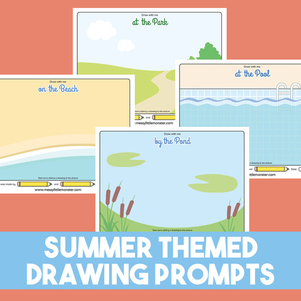 Summer Themed Drawing Prompts – Messy Little Monster Shop
