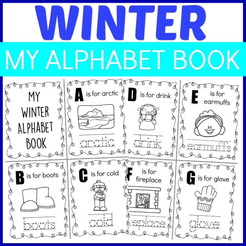 Winter Alphabet Tracing Book – Messy Little Monster Shop