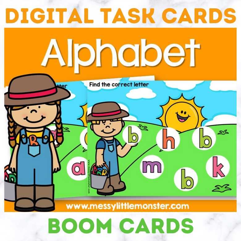 Lowercase Alphabet Digital Task Cards - Boom Cards – Messy Little ...