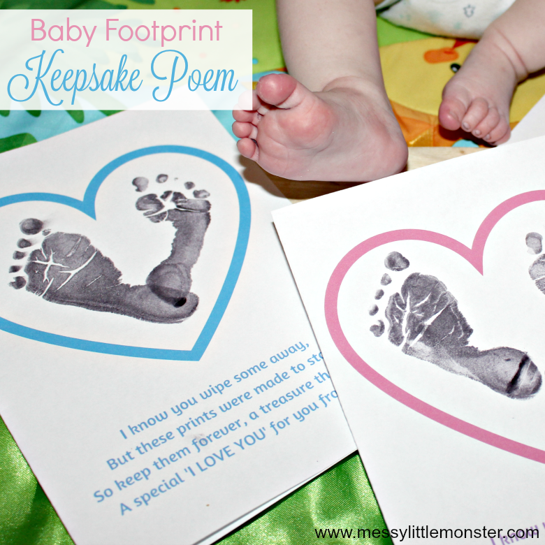Baby Footprint Poems – Messy Little Monster Shop