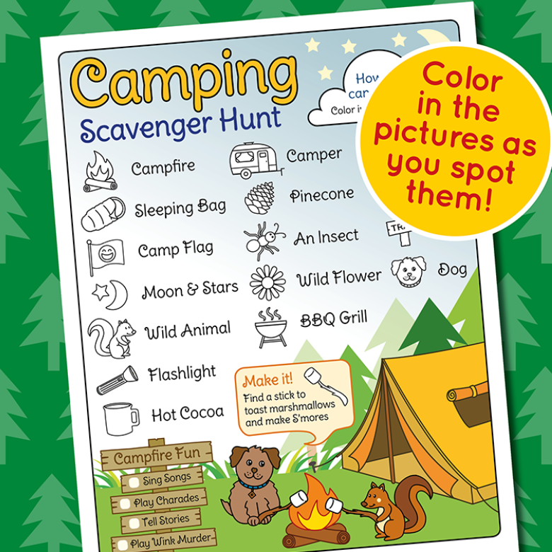 Camping Scavenger Hunt – Messy Little Monster Shop
