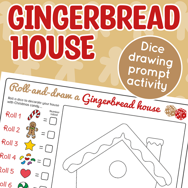 Christmas Drawing Prompt - Gingerbread House – Messy Little Monster Shop