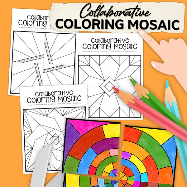 mosiac coloring book pages