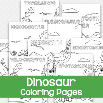 Dinosaurs/Prehistoric Animals Coloring Book – Messy Little Monster Shop