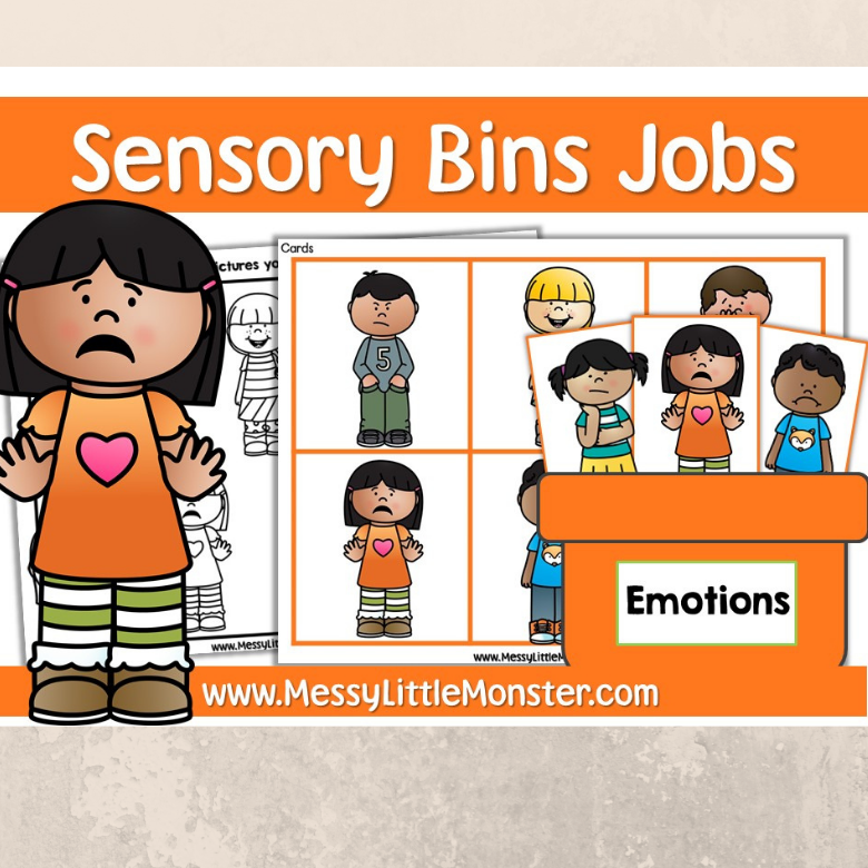 Emotions Sensory Bin Printables – Messy Little Monster Shop