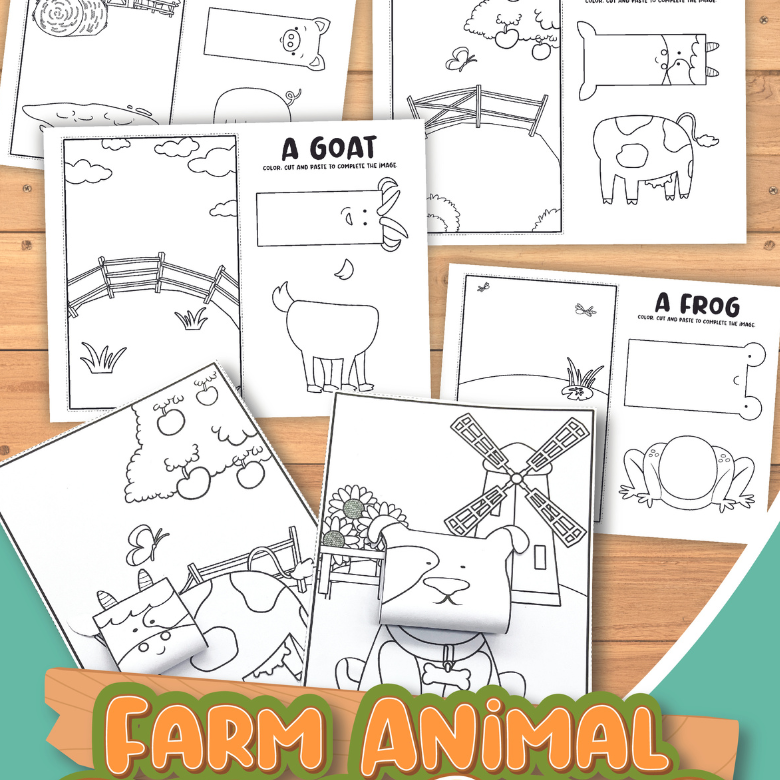 free farm animal coloring book pages