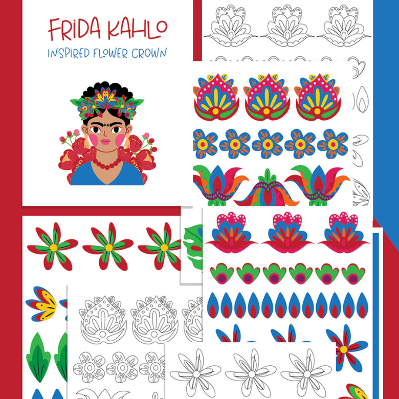 Frida Kahlo Flower Crown – Messy Little Monster Shop