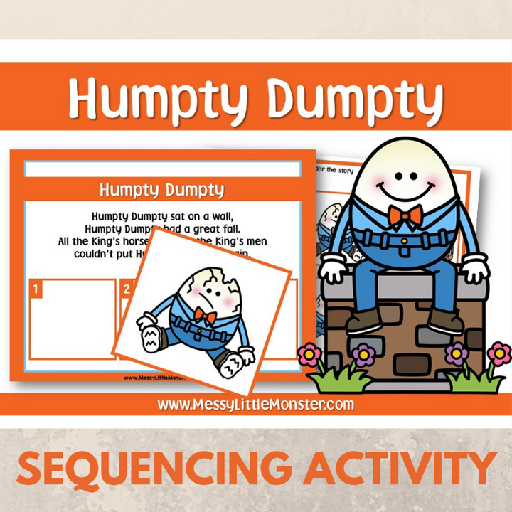 Humpty Dumpty - Nursery Rhyme Sequencing Activity – Messy Little ...