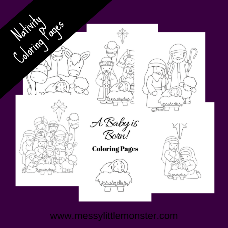 nativity kids coloring pages