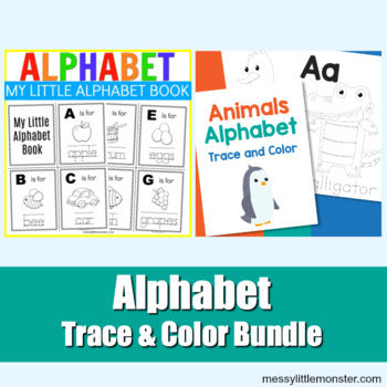 Animal Alphabet Book and My Little Alphabet Book Bundle – Messy Little ...