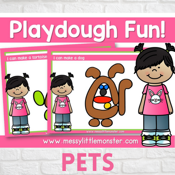 Pets Playdough Mats – Messy Little Monster Shop