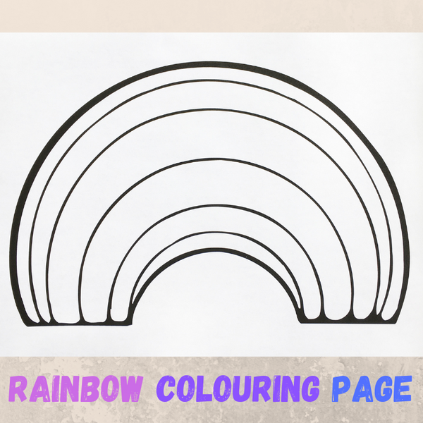 Printable Rainbow Colouring Page – Messy Little Monster Shop