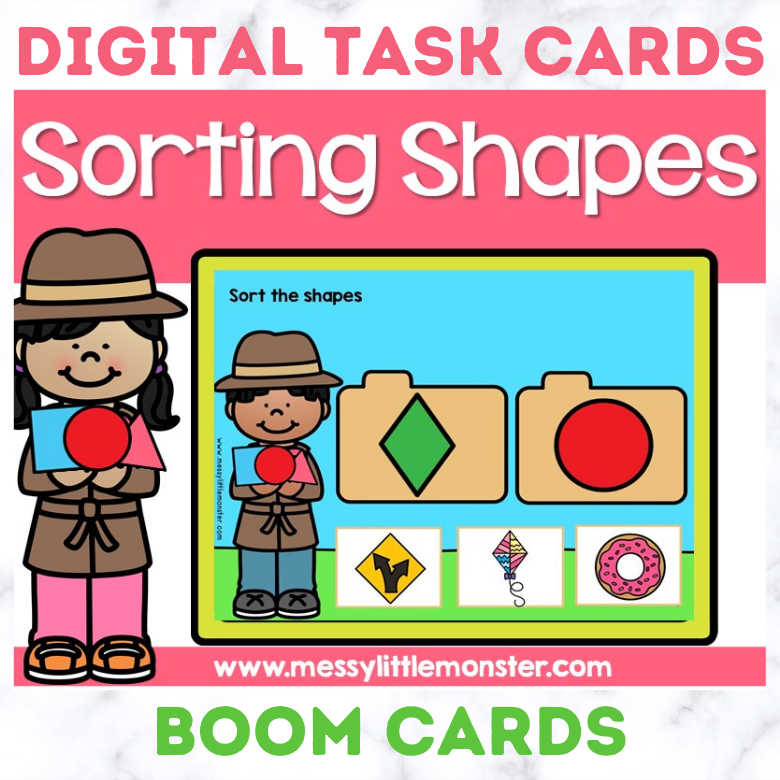 Sorting Shapes Digital Task Cards - Boom Cards – Messy Little Monster Shop
