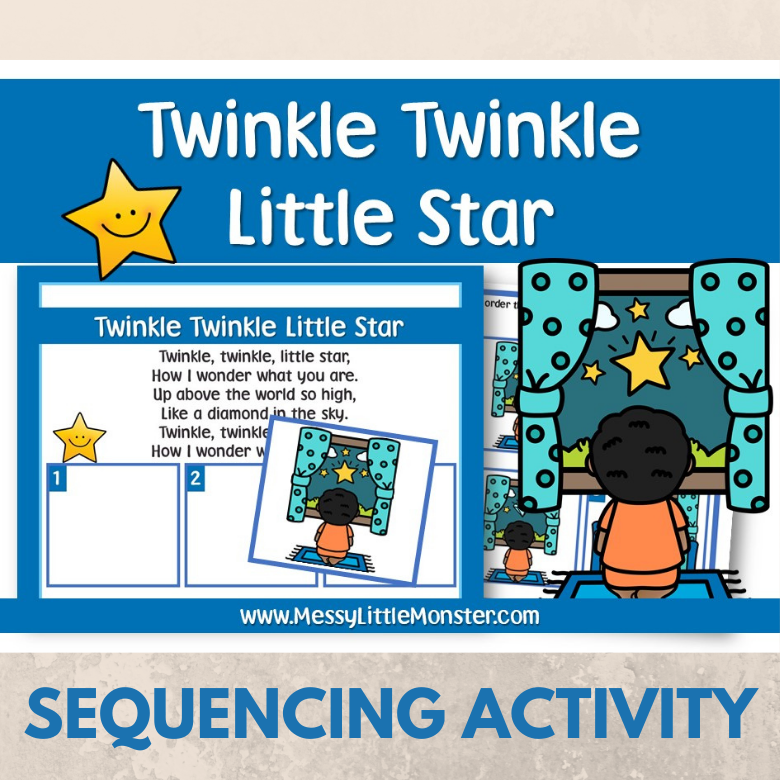 Twinkle Twinkle - Nursery Rhyme Sequencing Activity – Messy Little ...