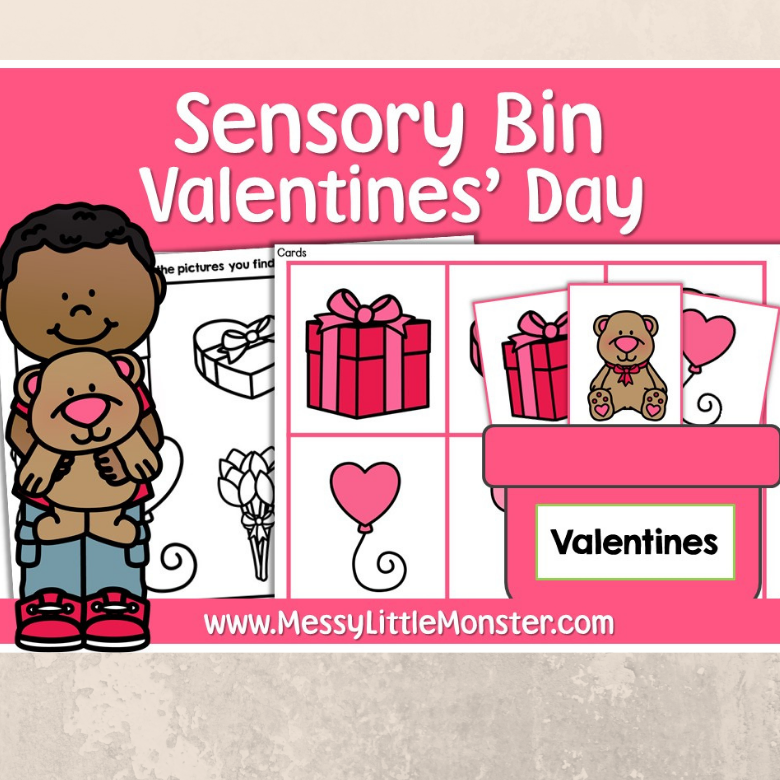Valentine Sensory Bin Printables – Messy Little Monster Shop