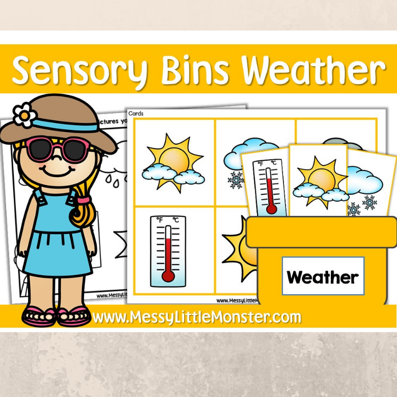 Weather Sensory Bin Printables – Messy Little Monster Shop